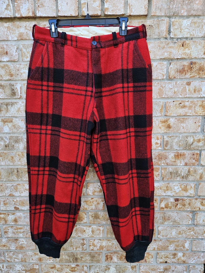 Vintage 50's Buffalo Plaid - 100% Wool - Hunting Pants - Etsy