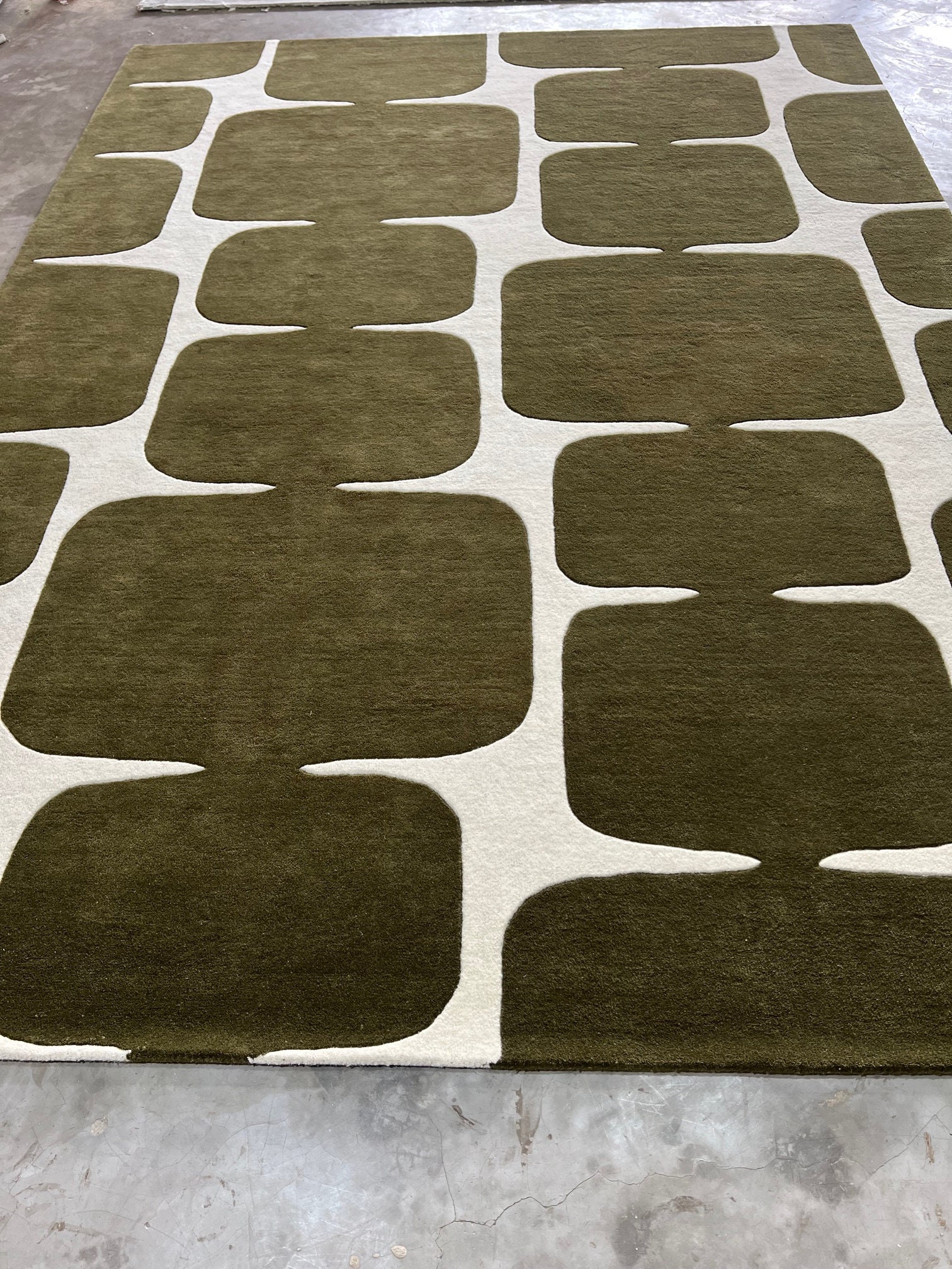 Honey Abstract Luxury Modern Hand-tufted 100% Wool Handmade Area Rug ...
