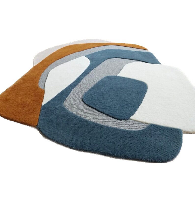 Irregular Shape Rug,premium Quality Wool Handtufted Designer Rugs for ...