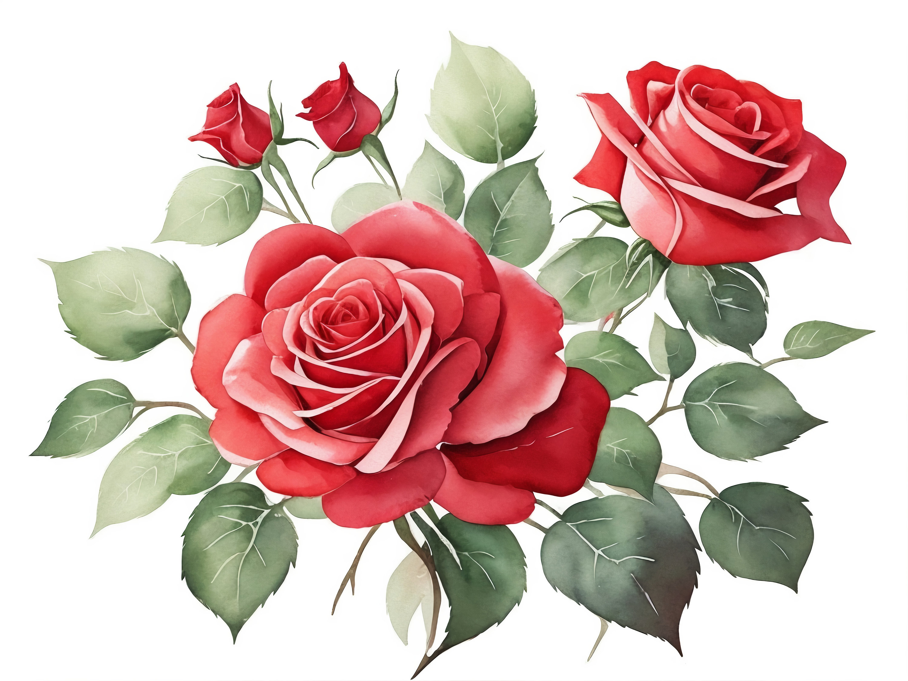 Rose Bouquet Clipart 5 High Quality Jpgs Digital Craft, Wallpaper, Wall ...