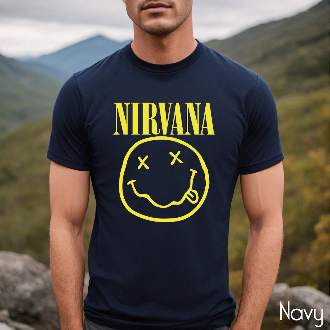 Nirvana T-shirt, Nirvana Shirt, Nirvana Big Smiley Shirt, Vintage ...