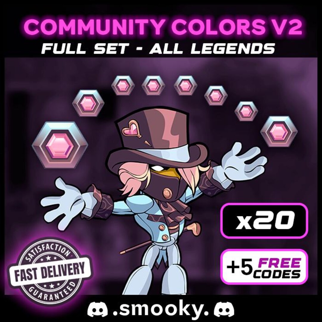 Brawlhalla – CCV2 20x Community Color V2 Codes + 5 Free Bonus ...