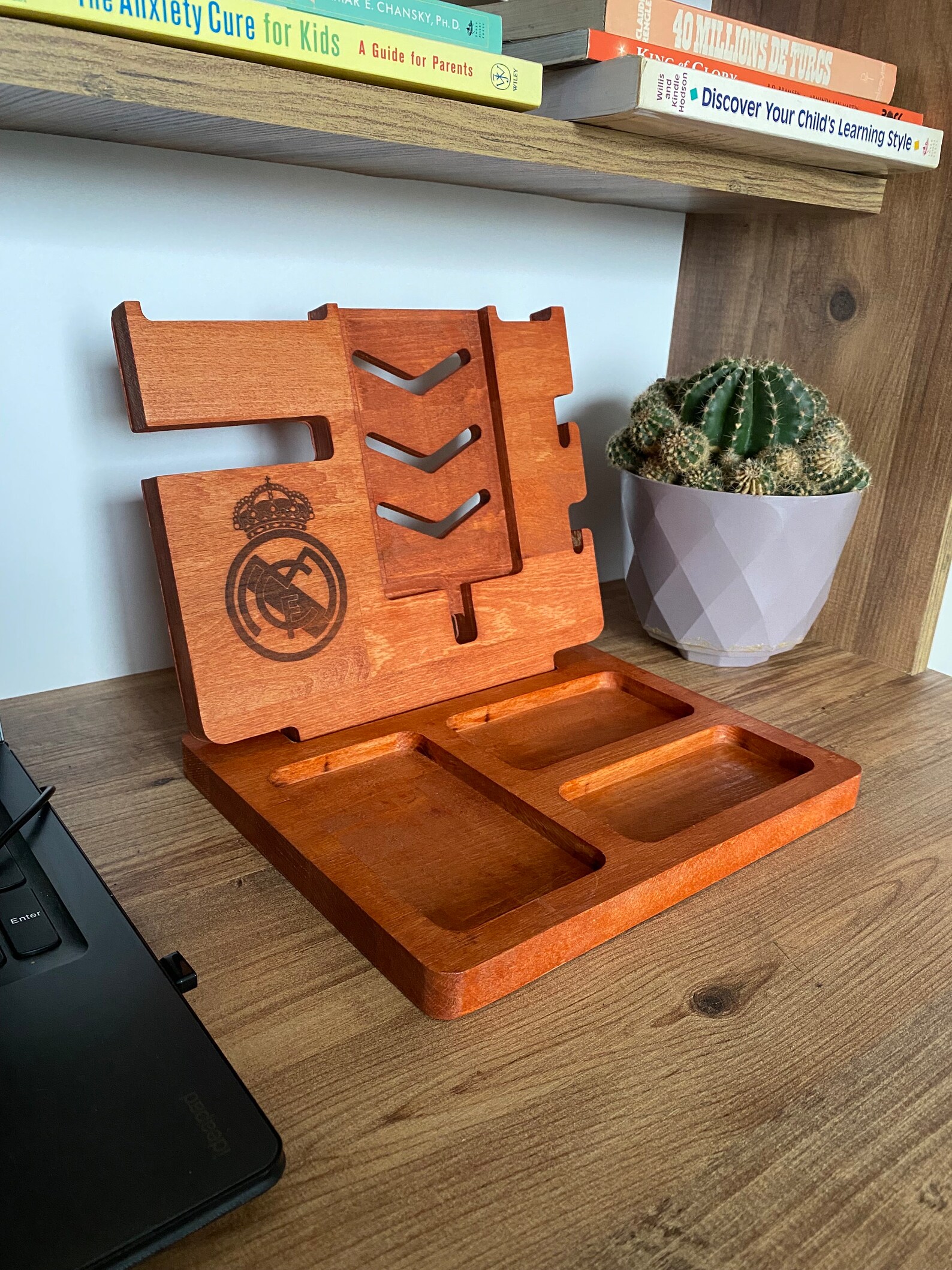 Personalized Docking Station, First Class Beech Wood, Wooden Phone ...