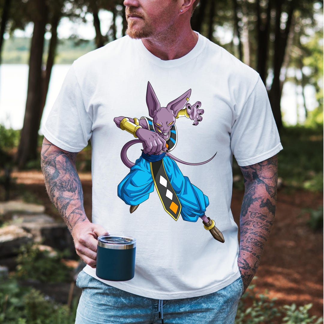 Beerus Dragon Ball Fighter T-shirt - Graphic Tee for Anime Fans, Gift ...