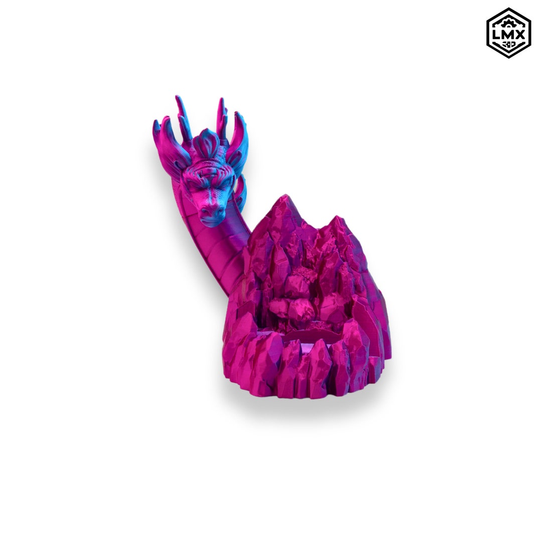 3D Printed Phone Holder Novelty Desk Decoration Blaze the Dragon Phone ...