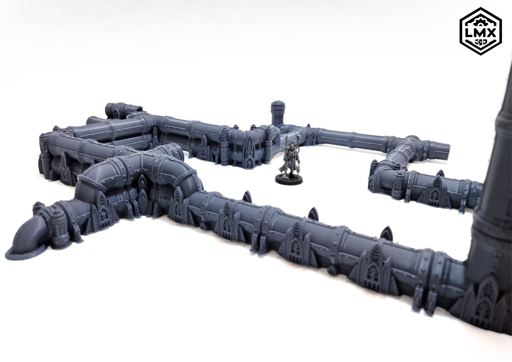 40K Terrain Industrial Pipes 3D Printed Sci-fi Modular Scenery for ...