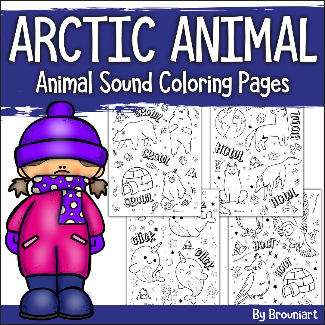 Arctic Animal Coloring Pages - Winter Animal Sound and Words Coloring ...