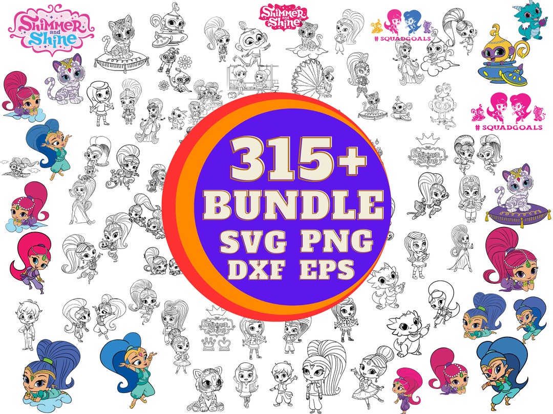 Shimmer and Shine Svg Bundle, PNG DXF EPS, archivos digitales, descarga ...