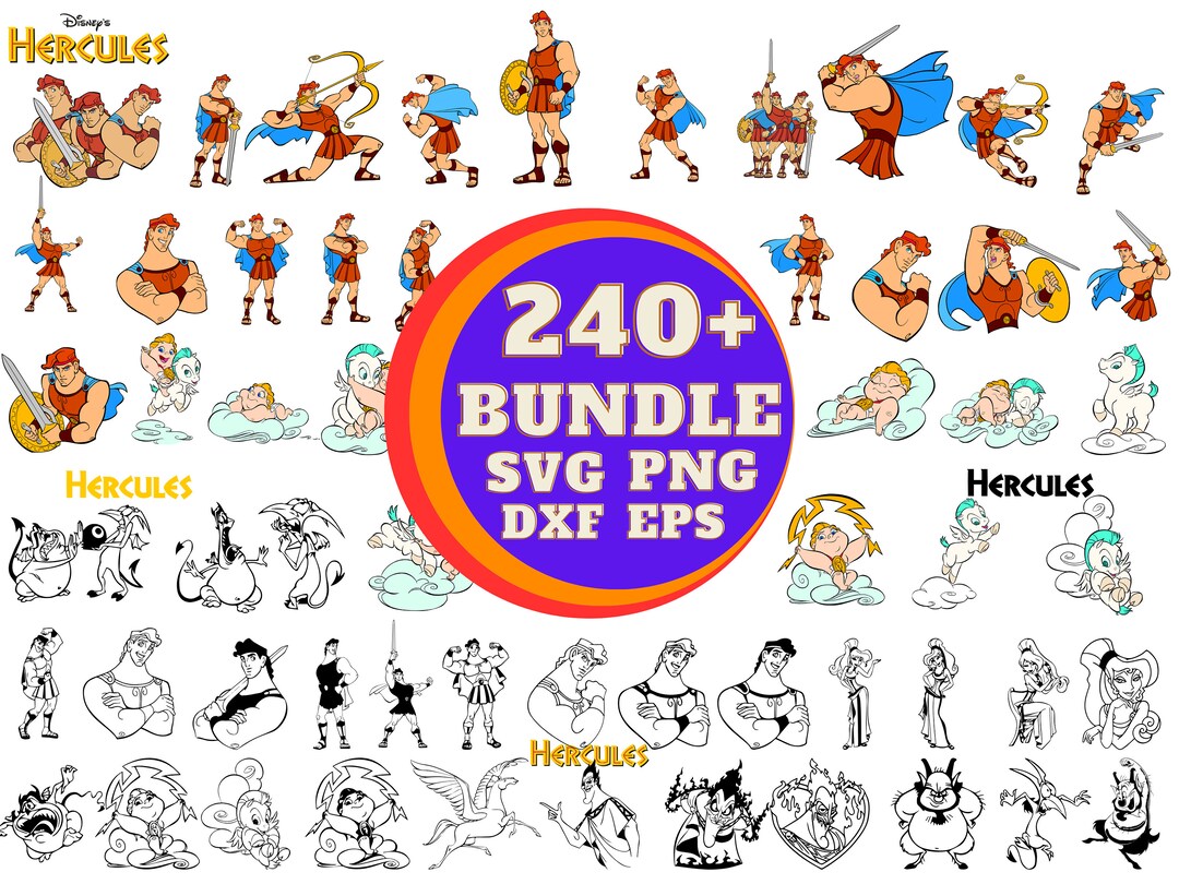 Hercules Svg Bundle, Png, Svg, Dxf, Eps, archivos digitales, descarga ...