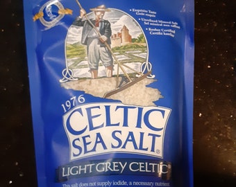 Celtic Sea Salt 1/4 Lb 4 Oz. Light Grey Celtic ORGANIC & Kosher ...