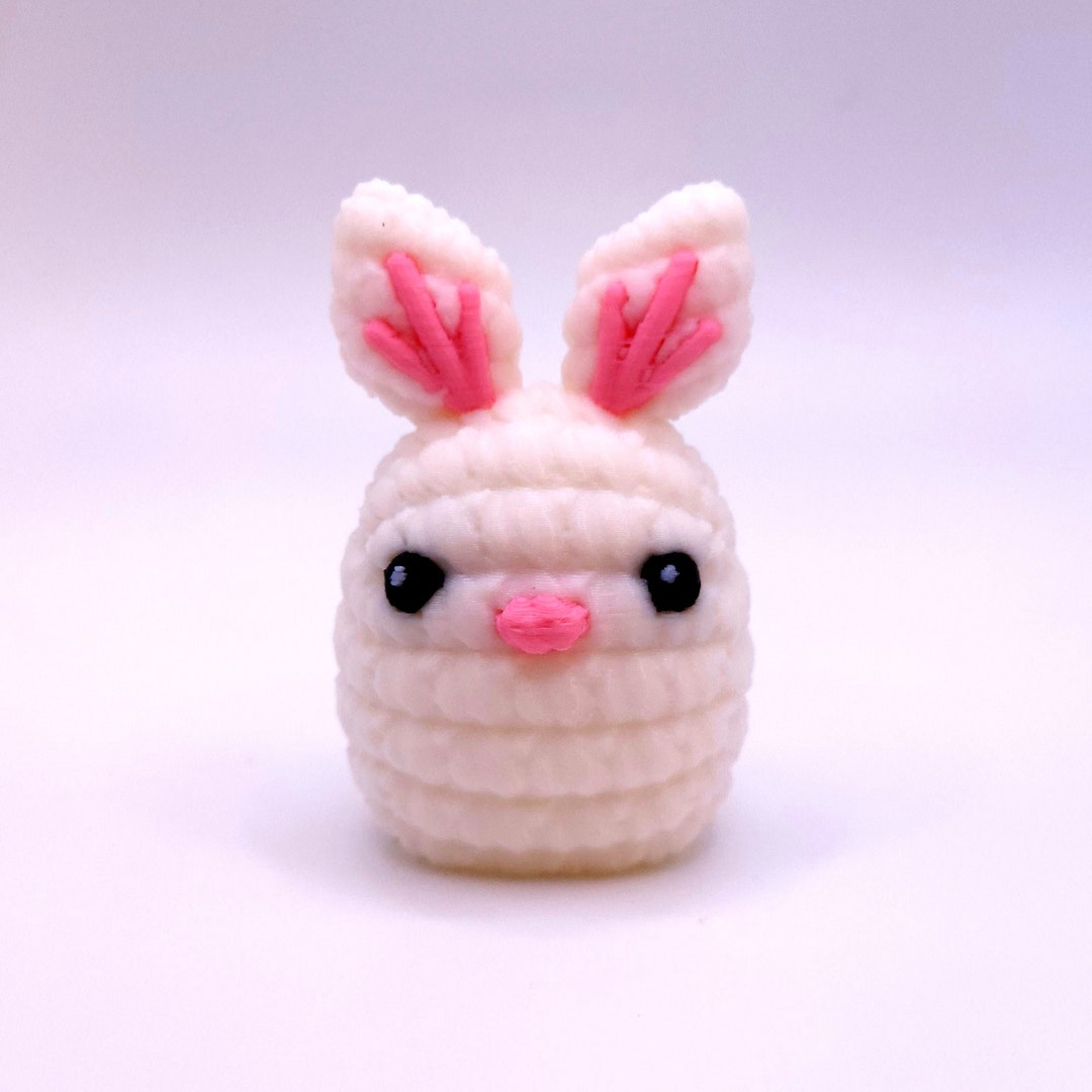 Crochet Amigurumi Jojo the Bunny, Woobles 3D Printed Keychain - Etsy