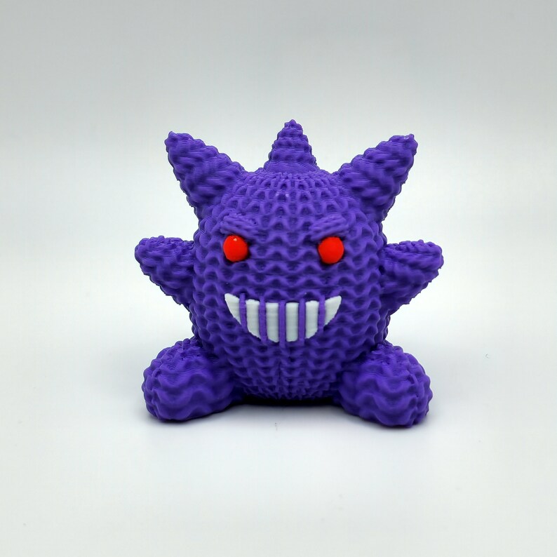 Crochet Amigurumi Gengar, Pokemon 3D Printed Keychain - Etsy