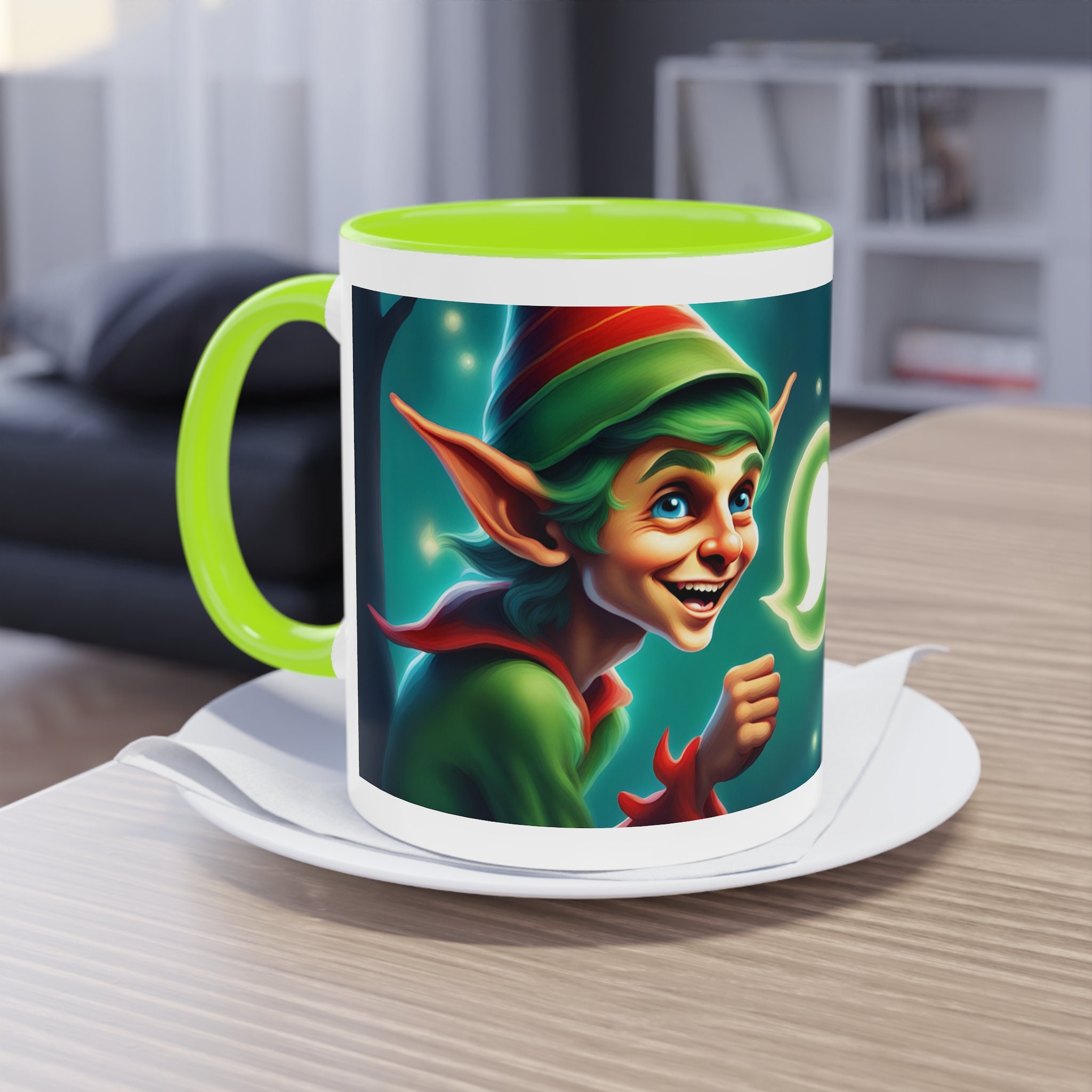 Two-tone Coffee Mug 11oz Funny Elf Mug Humorous Holiday - Etsy