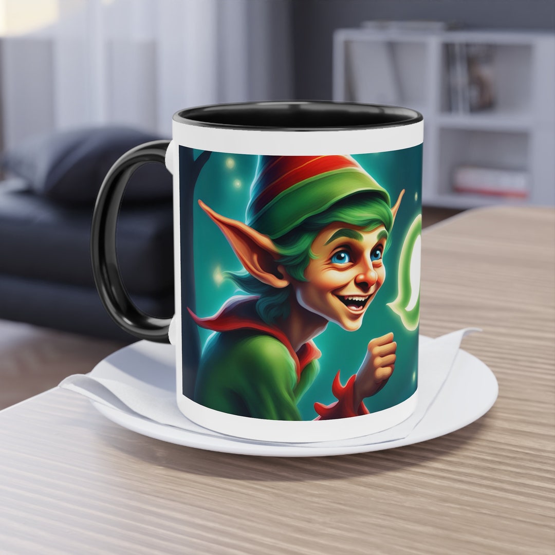 Two-tone Coffee Mug 11oz Funny Elf Mug Humorous Holiday - Etsy