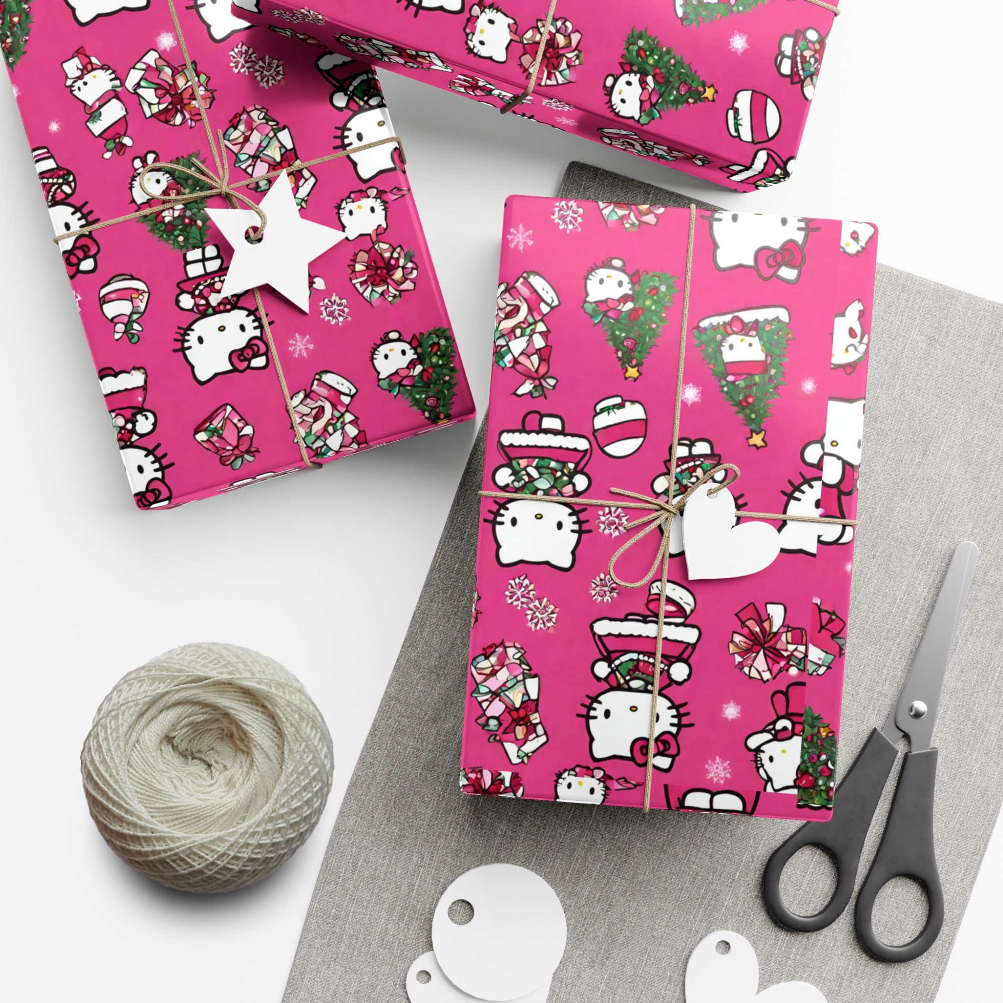 Hello Kitty Wrapping Paper, Christmas Wrapping Paper, Birthday Gift ...