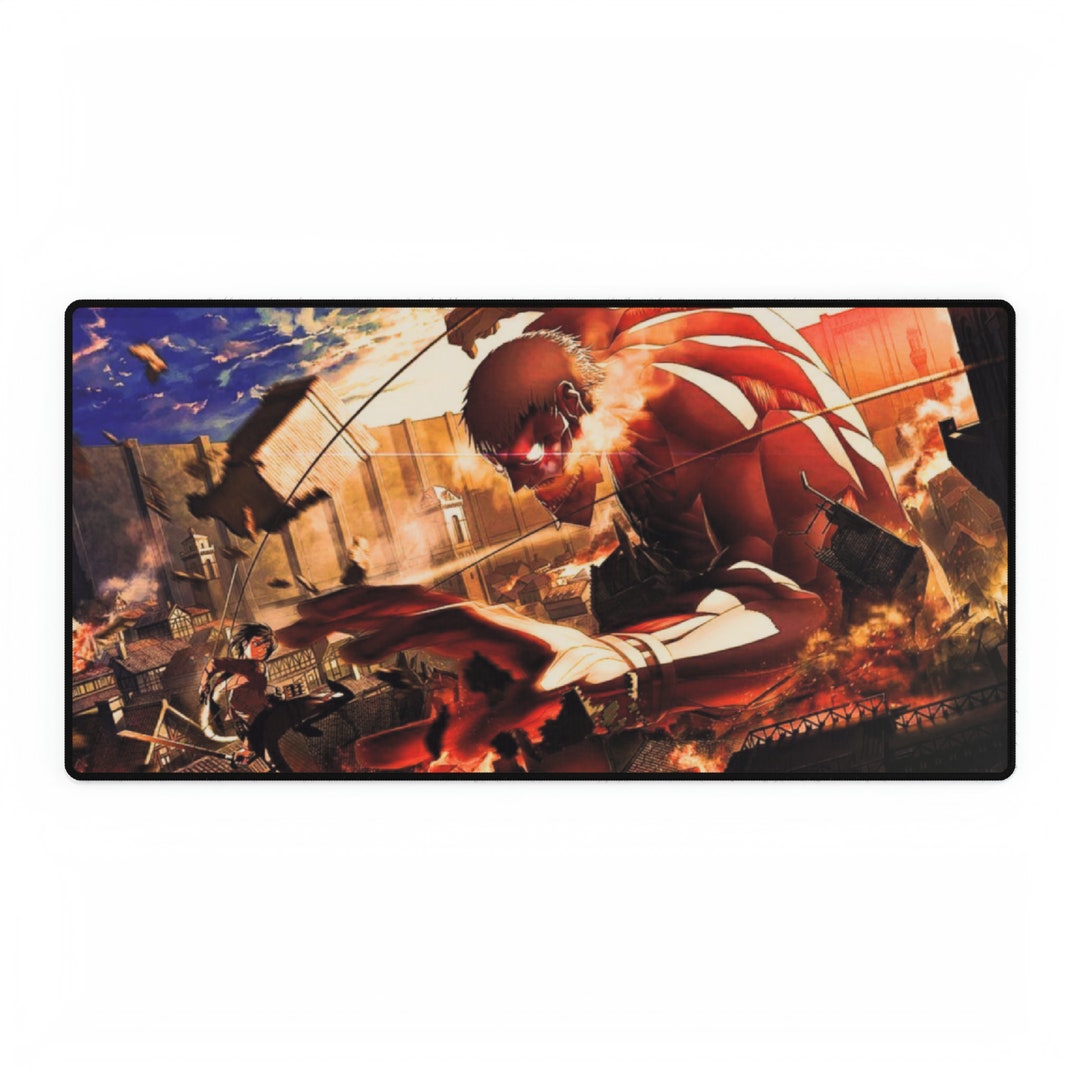 AOT ANIME Themed 4K Print Desk Mat Attack on Titan, Large Size Mouse ...