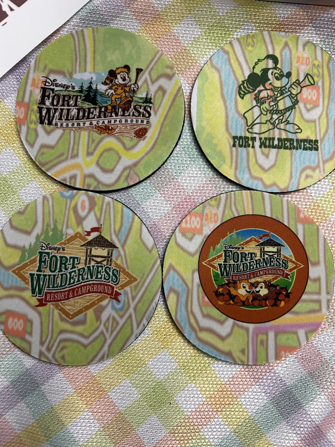 4 Pack -fort Wilderness Coasters (rubber) - Etsy