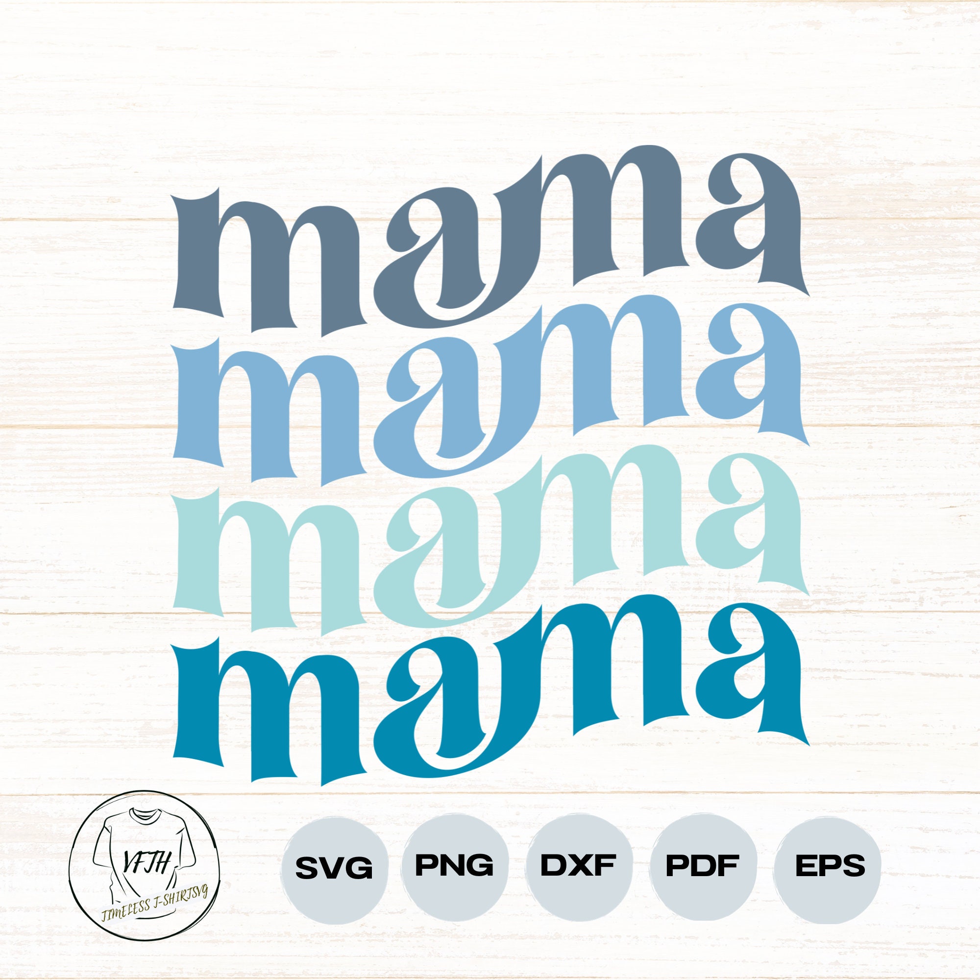 Retro Mama Svg Png Stacked Mama Svg Blessed Mom Svg Mom Shirt Svg