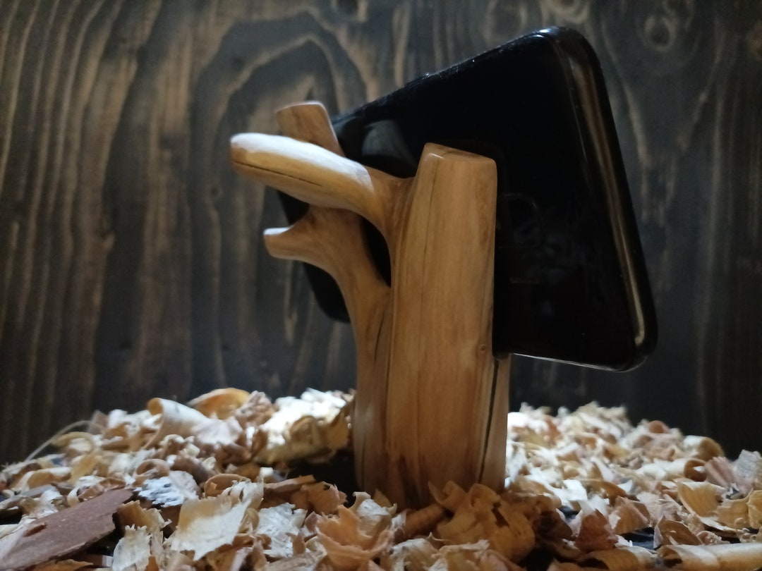 Wooden Apple Tree Phone Stand - Etsy