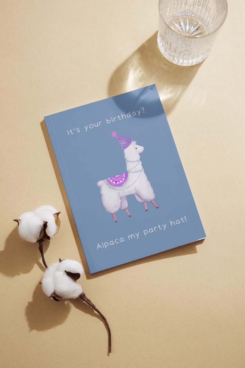Funny Alpaca Birthday Card Digital Download – “it’s Your Birthday ...