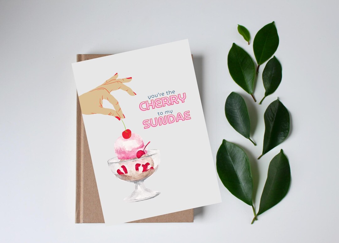 Cherry on Top Sundae Anniversary Card – Pun Greeting (digital Download ...