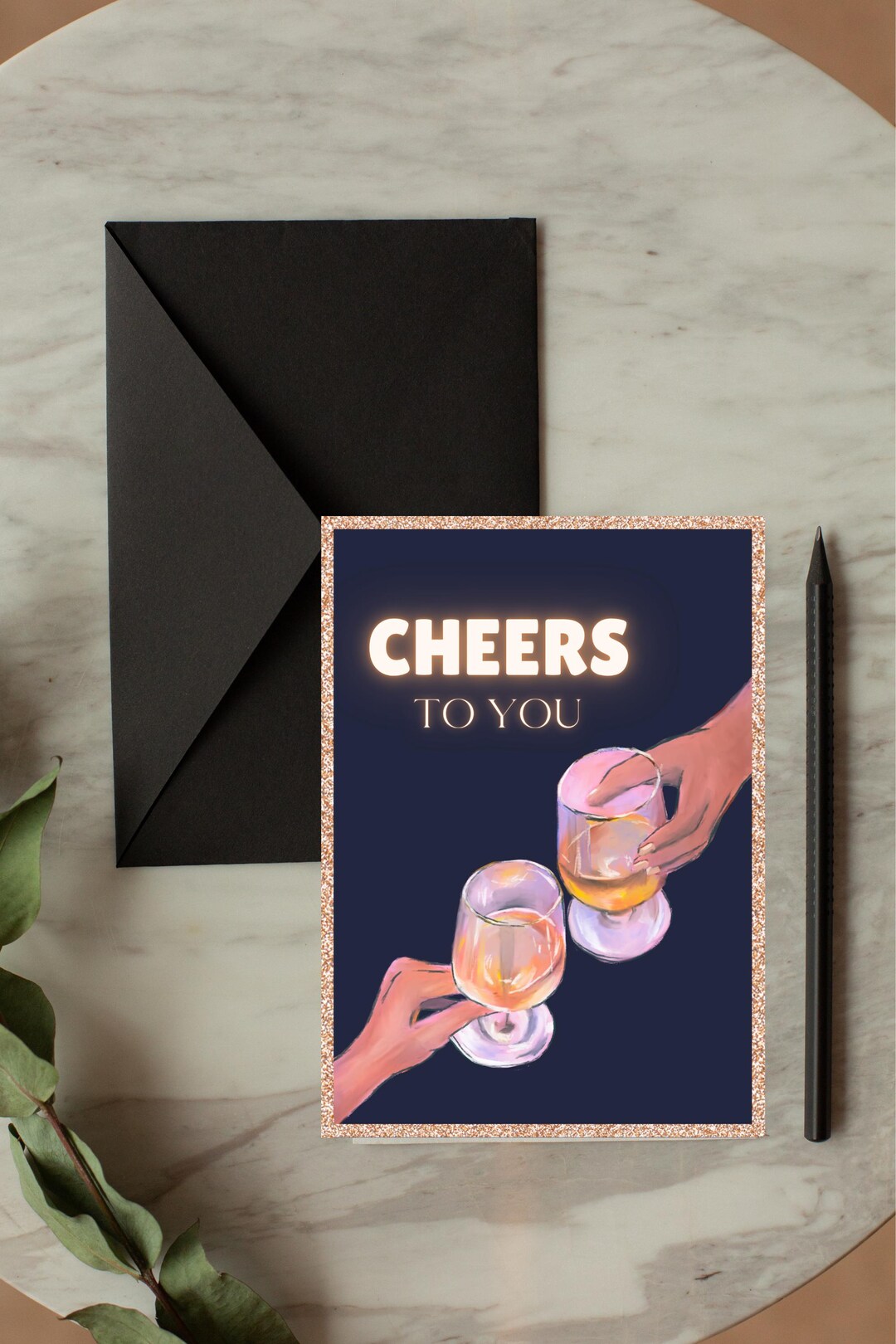 Cheers to You Celebration Card: Printable Anniversary, Birthday (JPEG ...