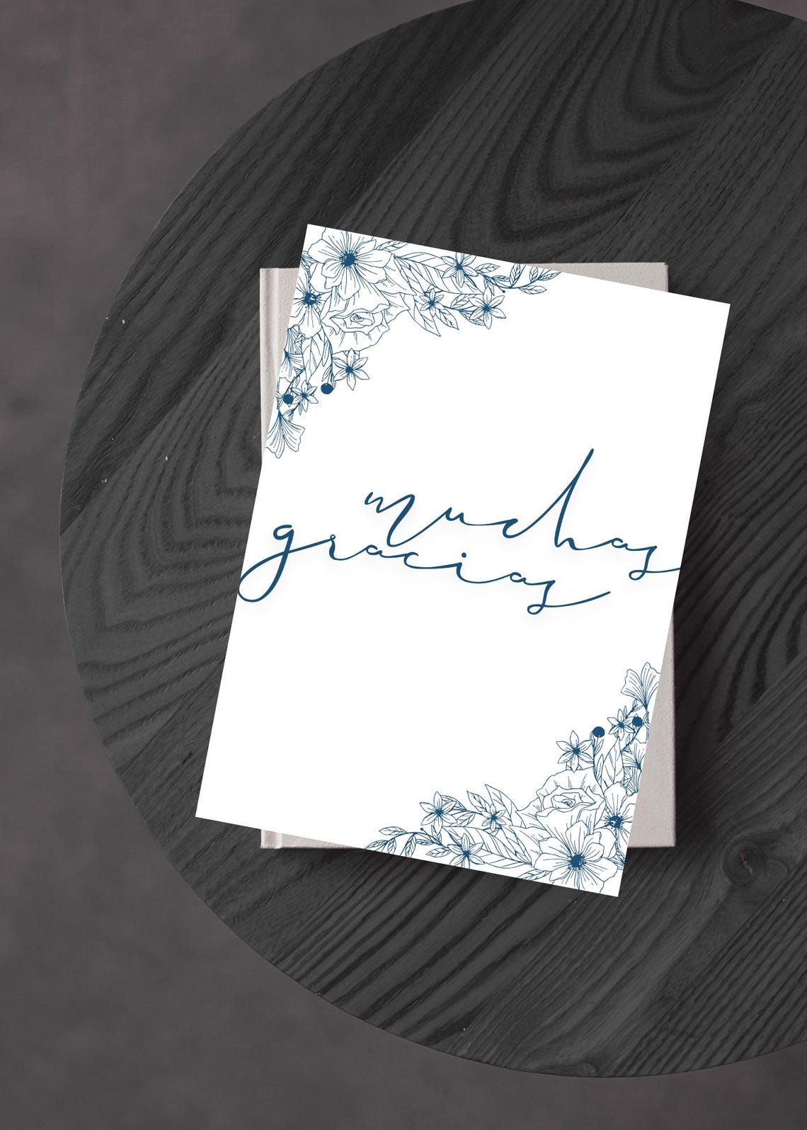 Muchas Gracias Card | Spanish Thank You Card | Printable Thank You Note ...