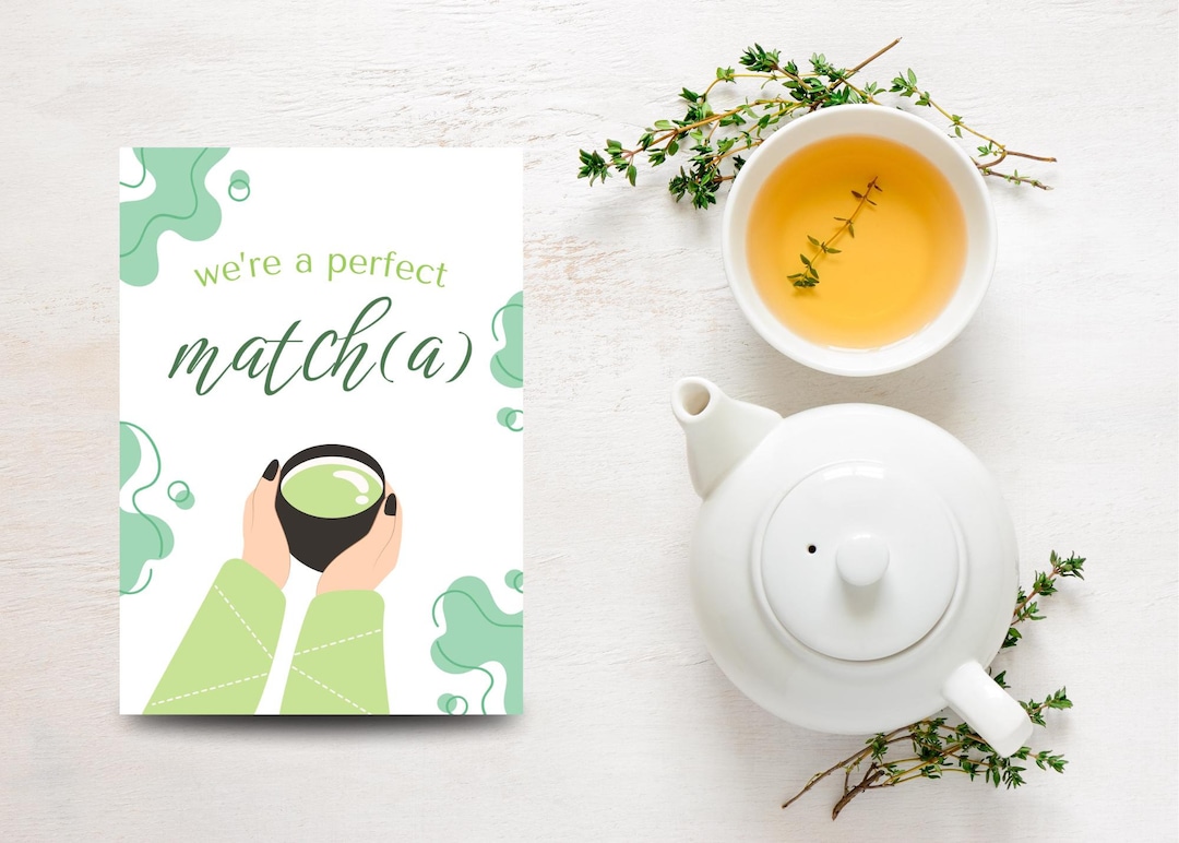 We're a Perfect Matcha Pun Digital Greeting Card | Funny Matcha Tea ...