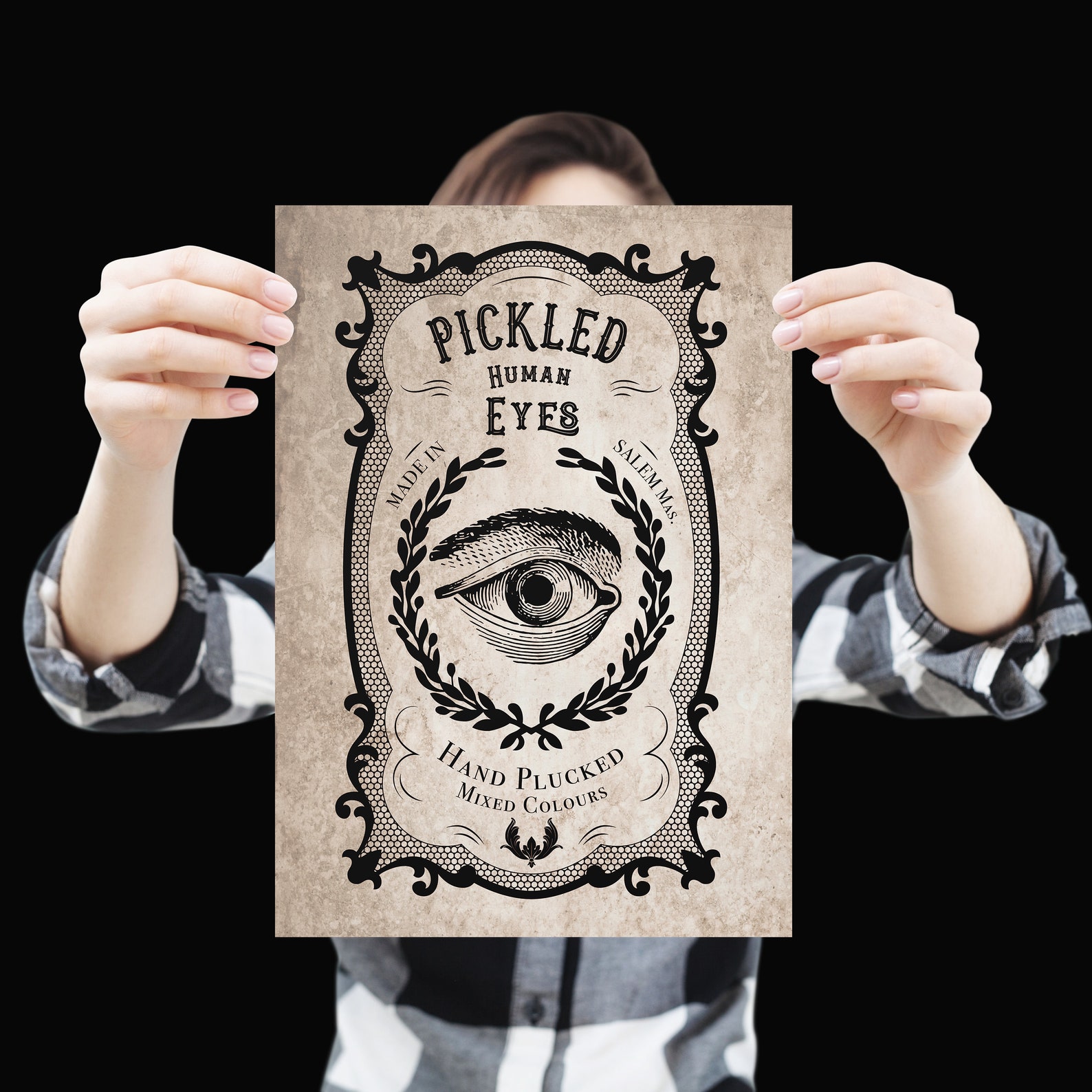 Eye Potion Apothecary Label Digital Art Gothic Poster -gross Halloween ...