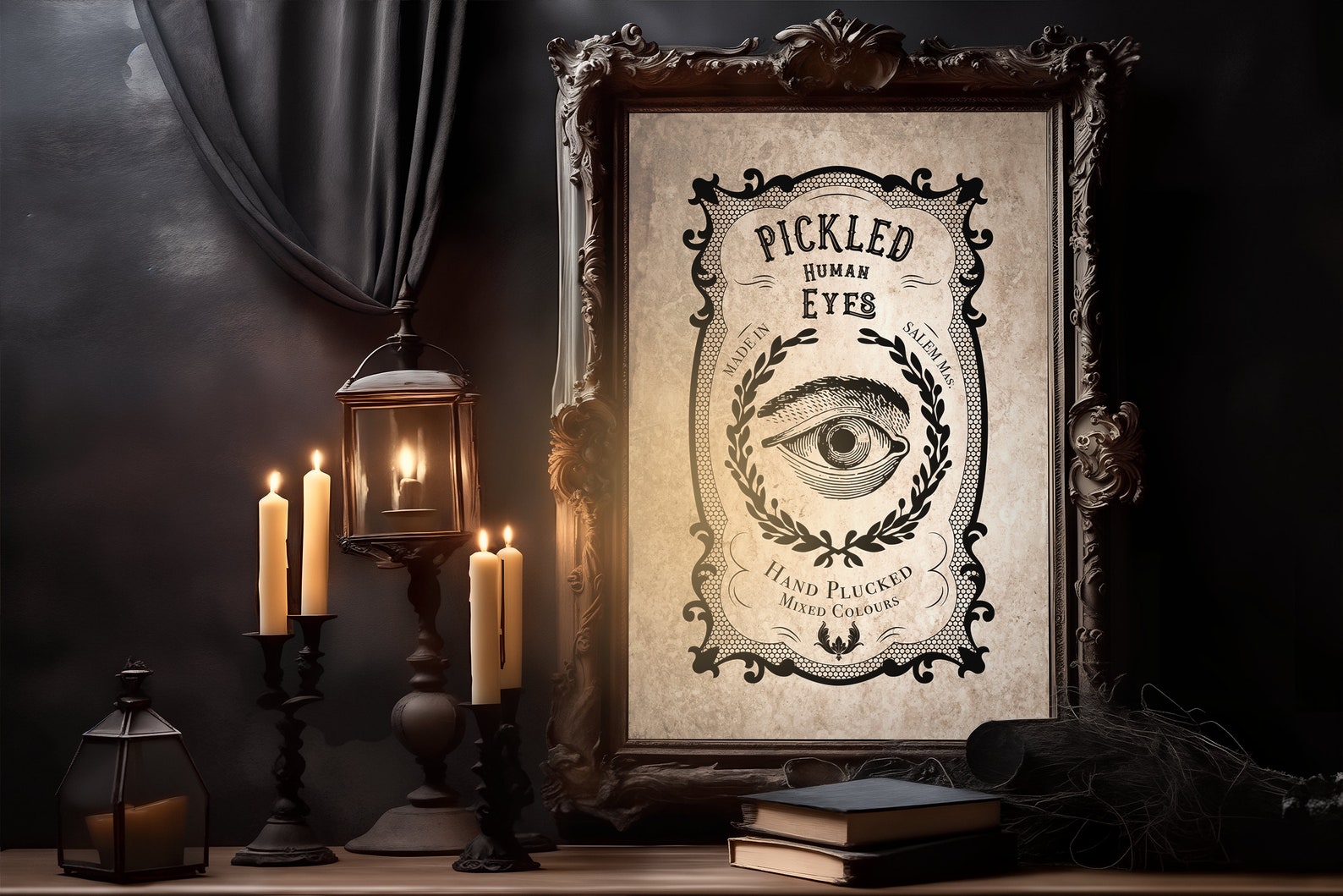 Eye Potion Apothecary Label Digital Art Gothic Poster -gross Halloween ...