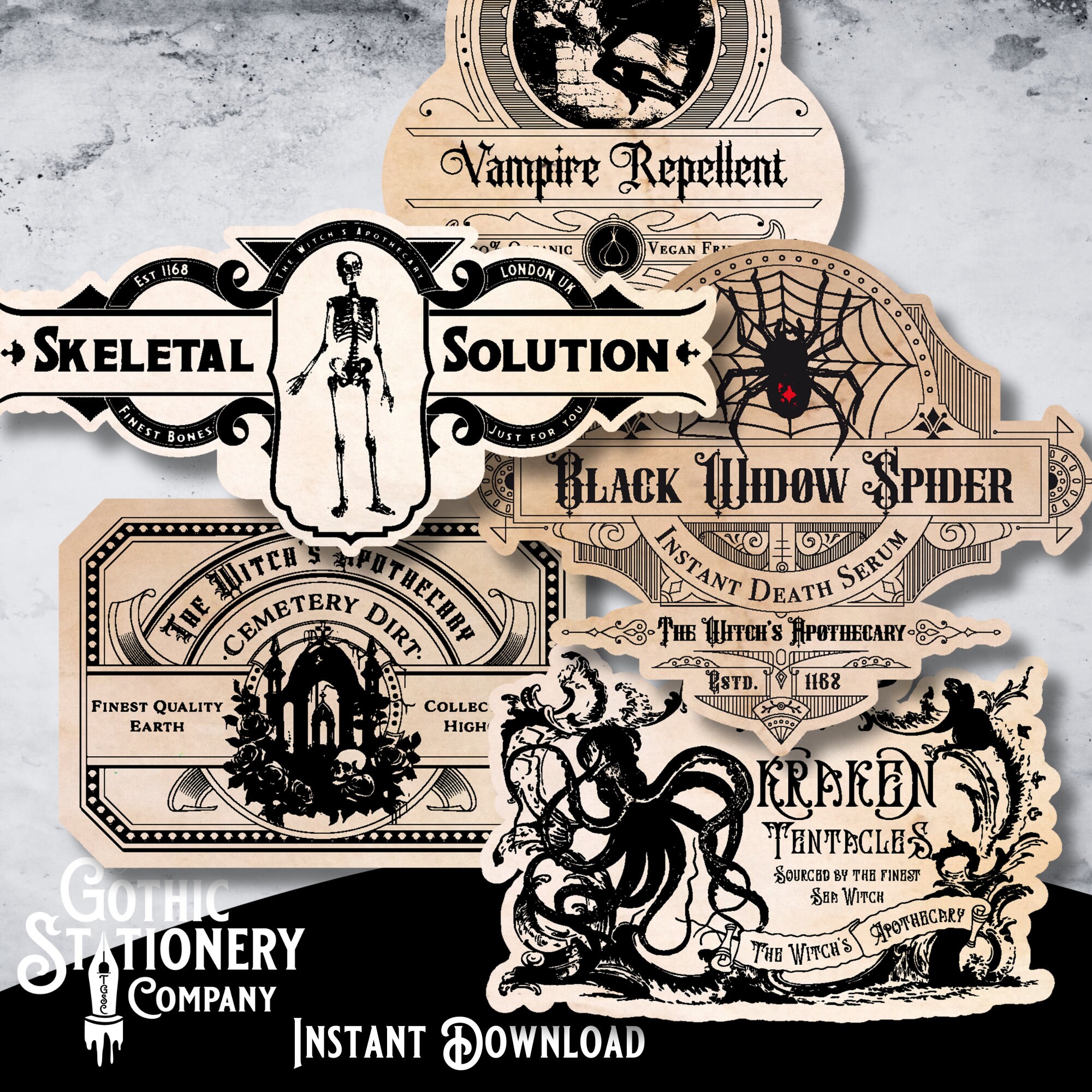 Halloween Party Potion Bottle Labels - Printable Halloween Labels for ...