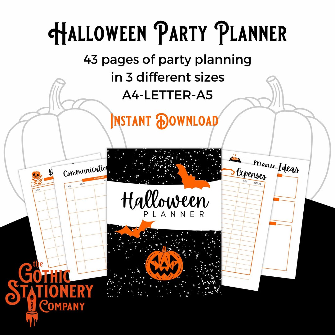 Halloween Party Planner Printable Plan Your Perfect - Etsy