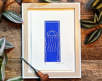 Original Handmade Linocut Print 'the Sardines' - Limited Edition ...