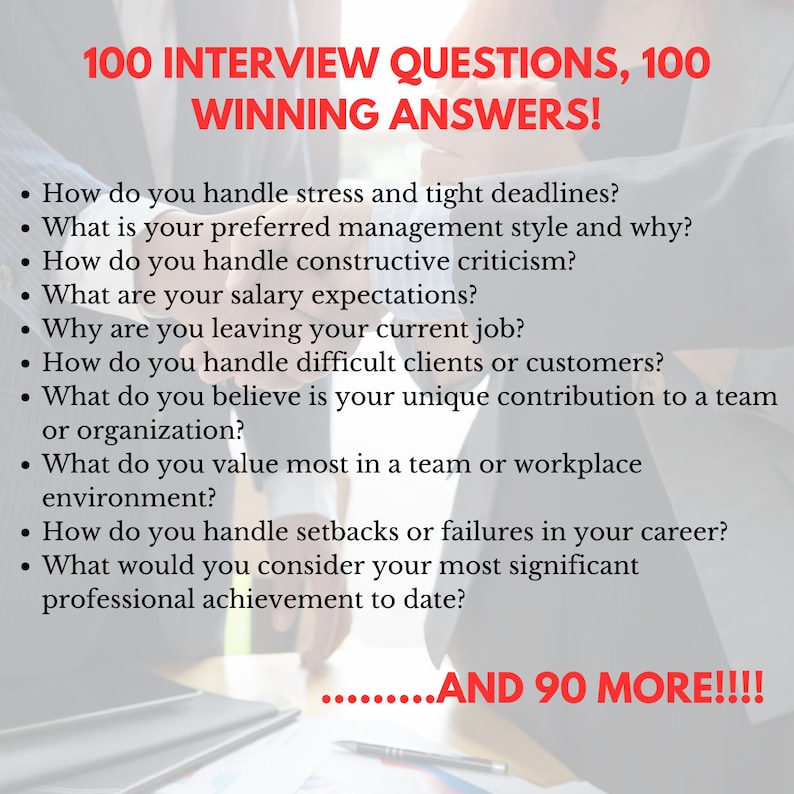 100 Job Interview Guide Questions and Answers | Expert Tips and ...