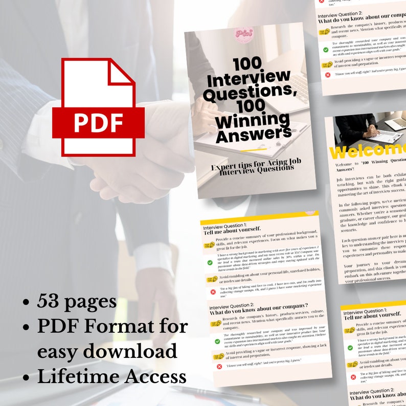 100 Job Interview Guide Questions and Answers | Expert Tips and ...