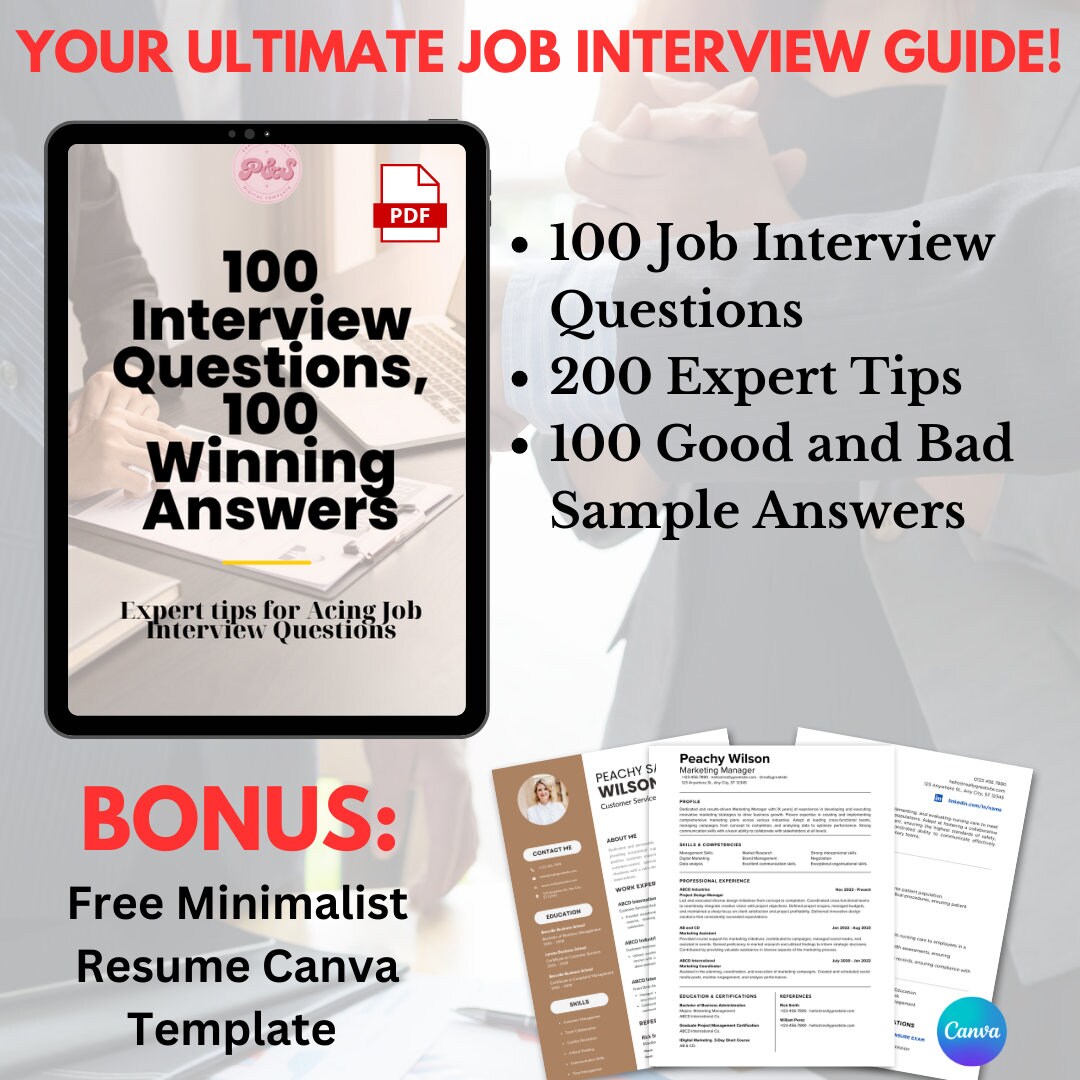 100 Job Interview Guide Questions and Answers | Expert Tips and ...