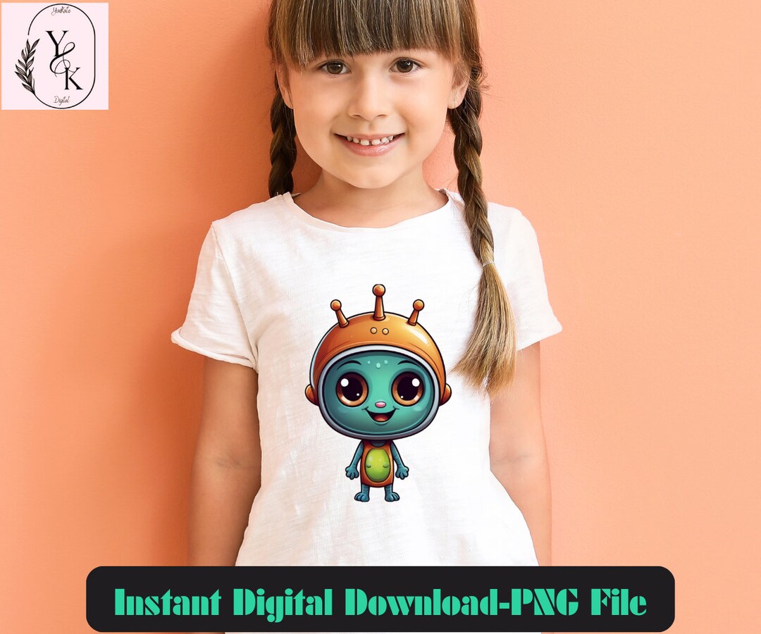 Cute Alien PNG | Digital Download Trendy Niches - Etsy