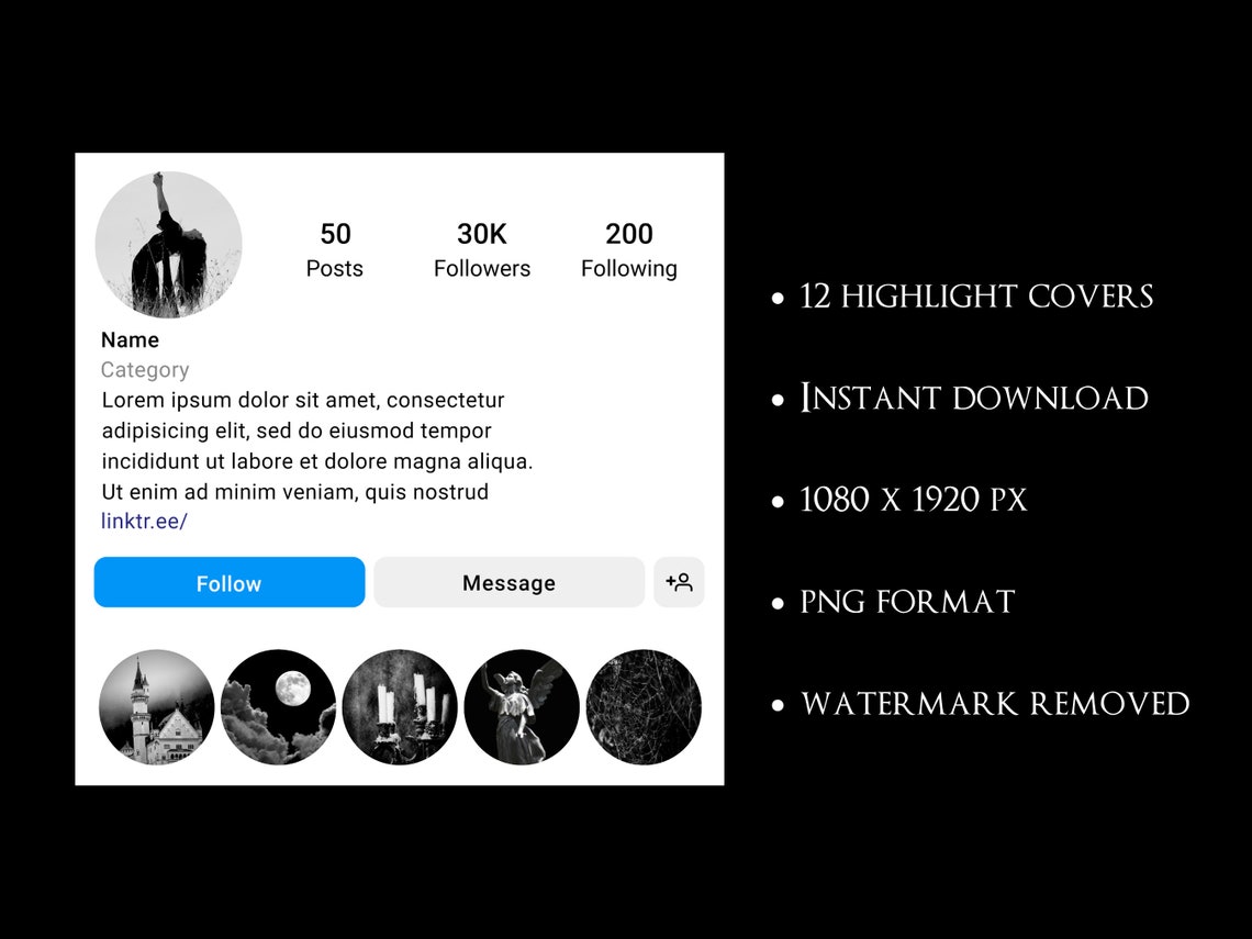 Gothic Imagery Instagram Highlight Covers, Goth Instagram Highlight ...