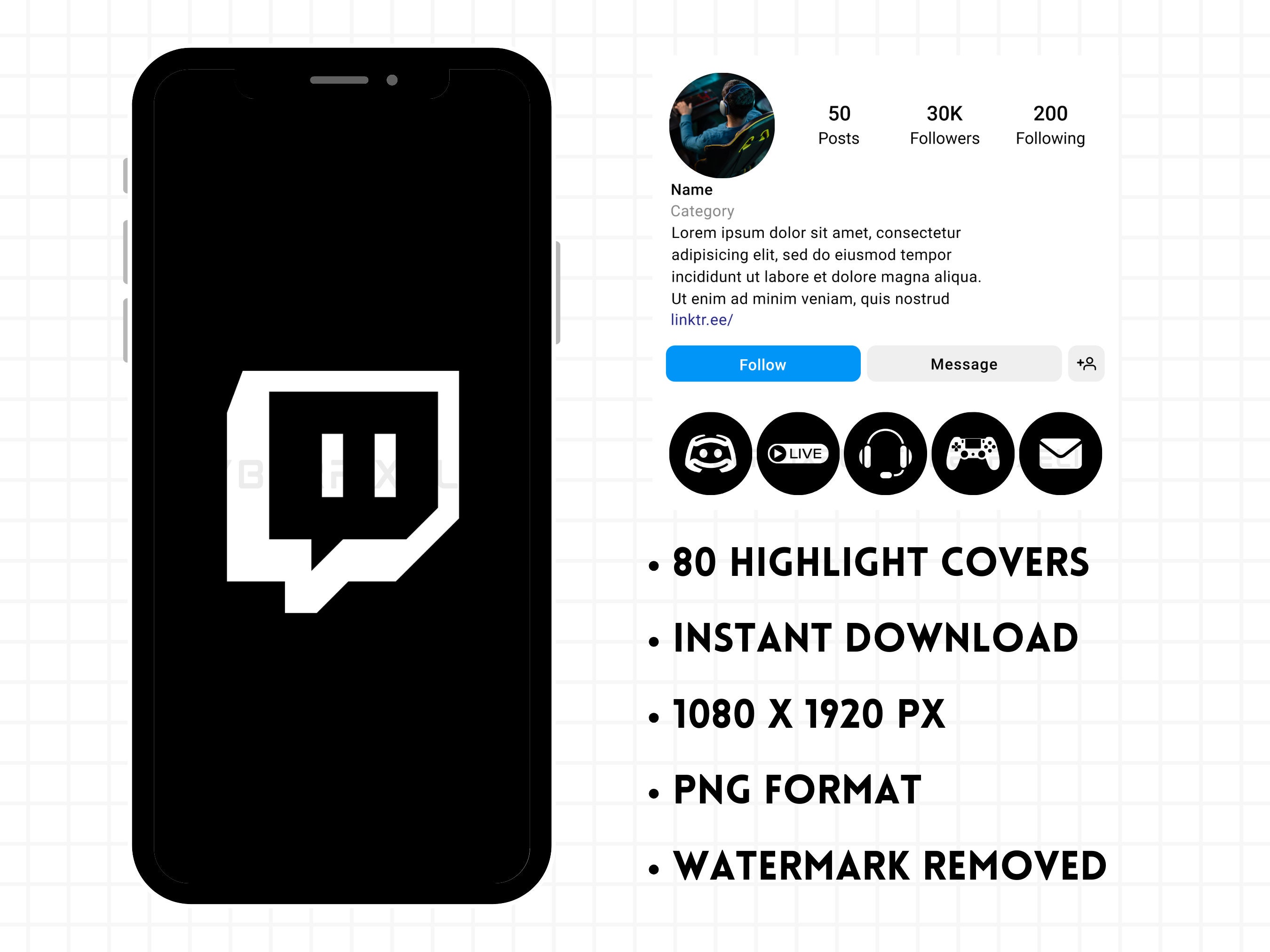 Streamer Instagram Highlight Covers, Gamer Instagram Highlight Covers ...