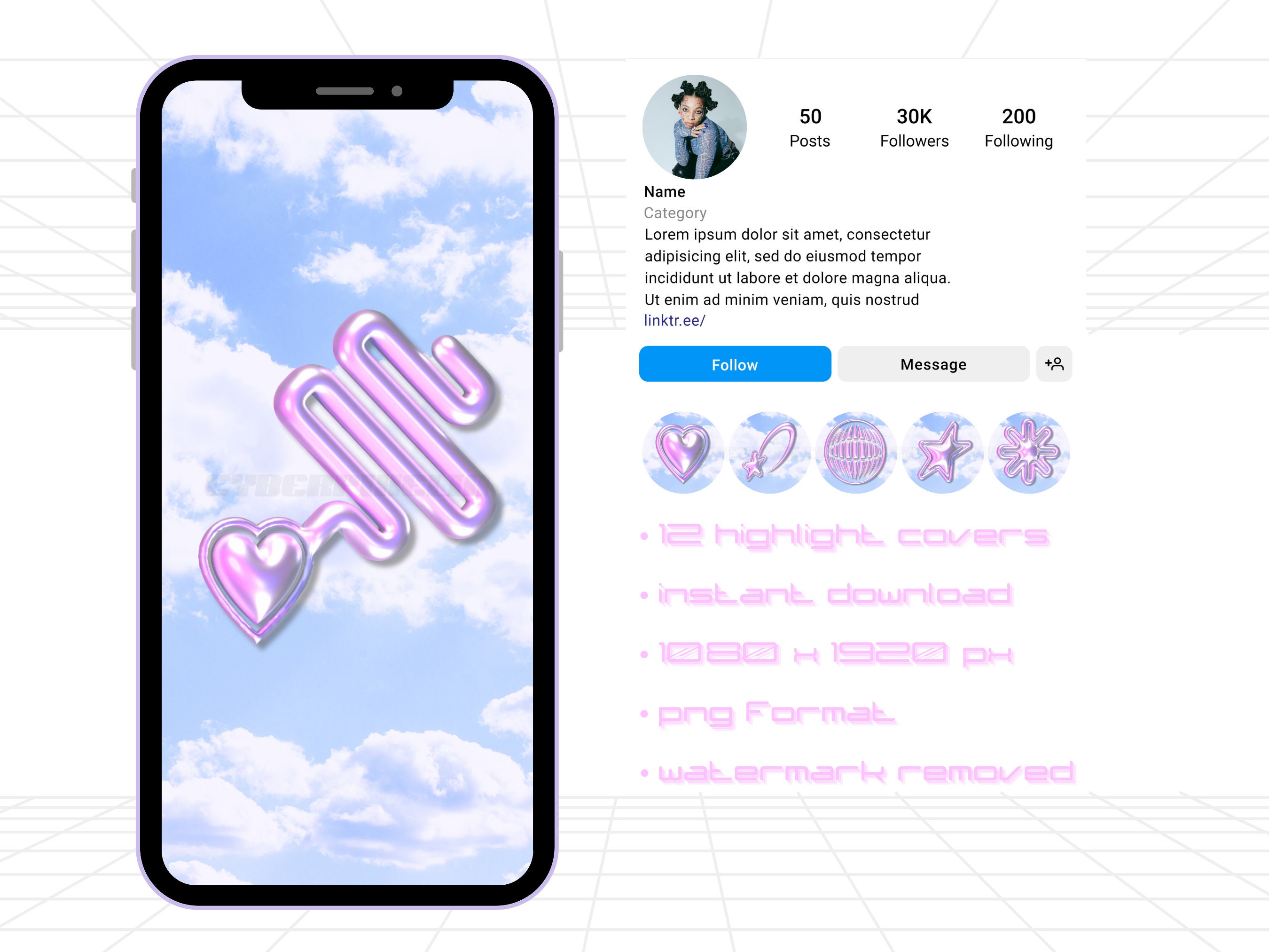 Y2K Instagram Highlight Covers, IG Story, Rave Style, Insta Highlights ...