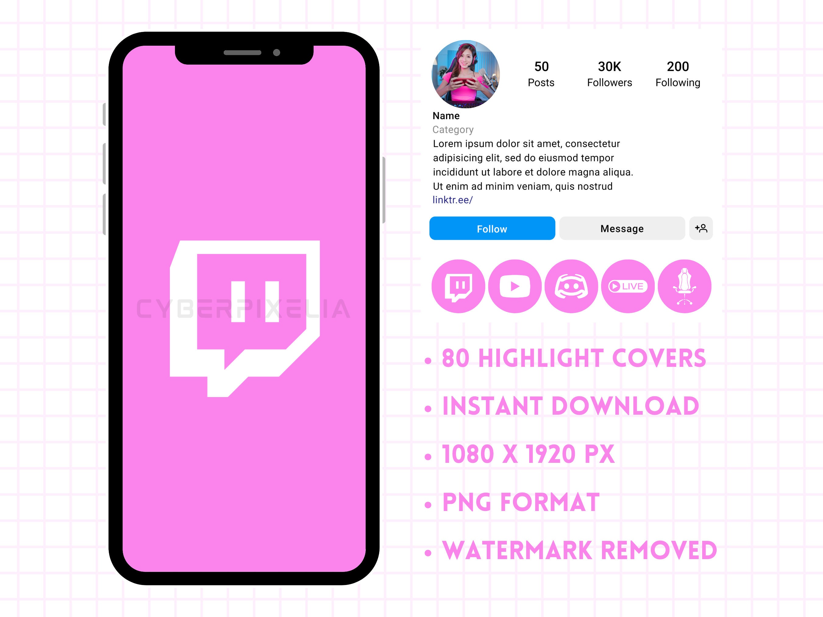 Streamer Instagram Highlight Covers, Gamer Instagram Highlight Covers ...