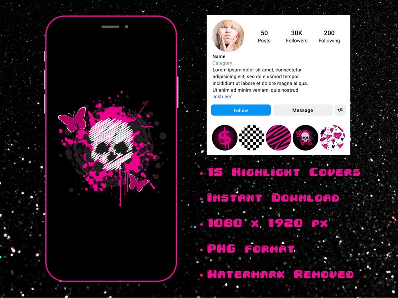 Y2K Instagram Covers, Pink Instagram Highlight Covers, Emo Aesthetic ...