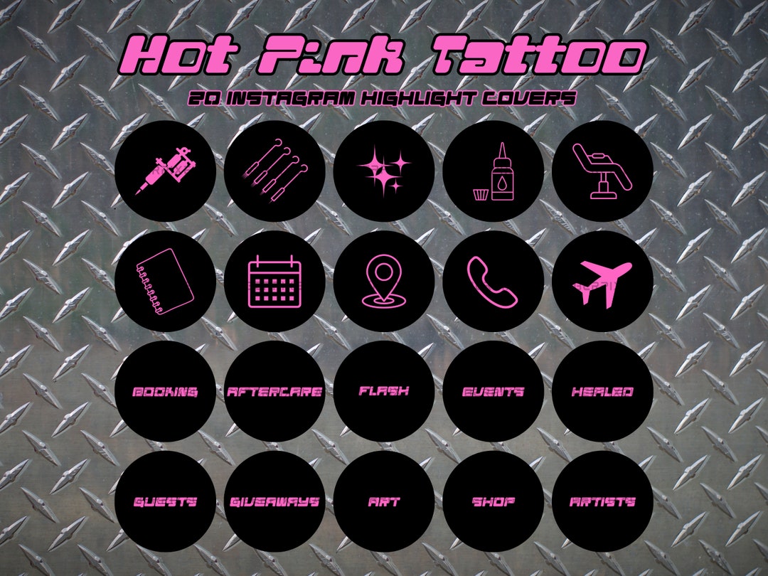 Tattoo Instagram Highlight Covers, IG Story, Tattoo Artist Instagram ...