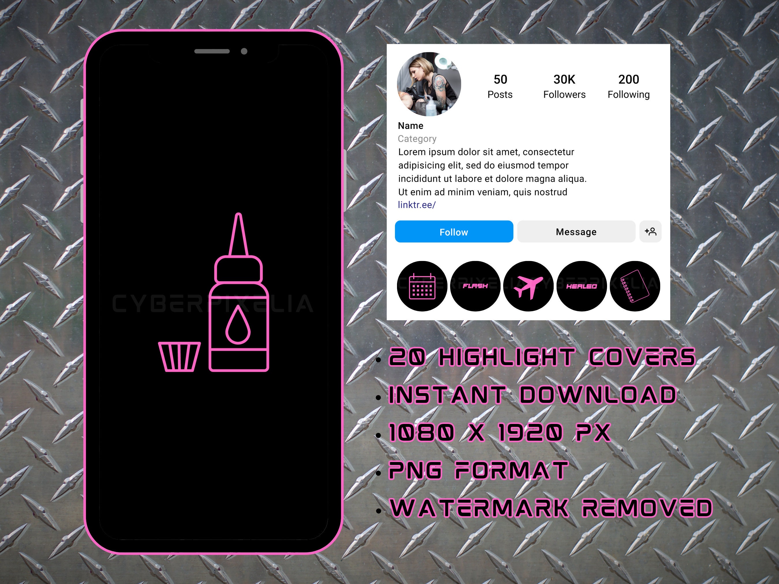 Tattoo Instagram Highlight Covers, IG Story, Tattoo Artist Instagram ...