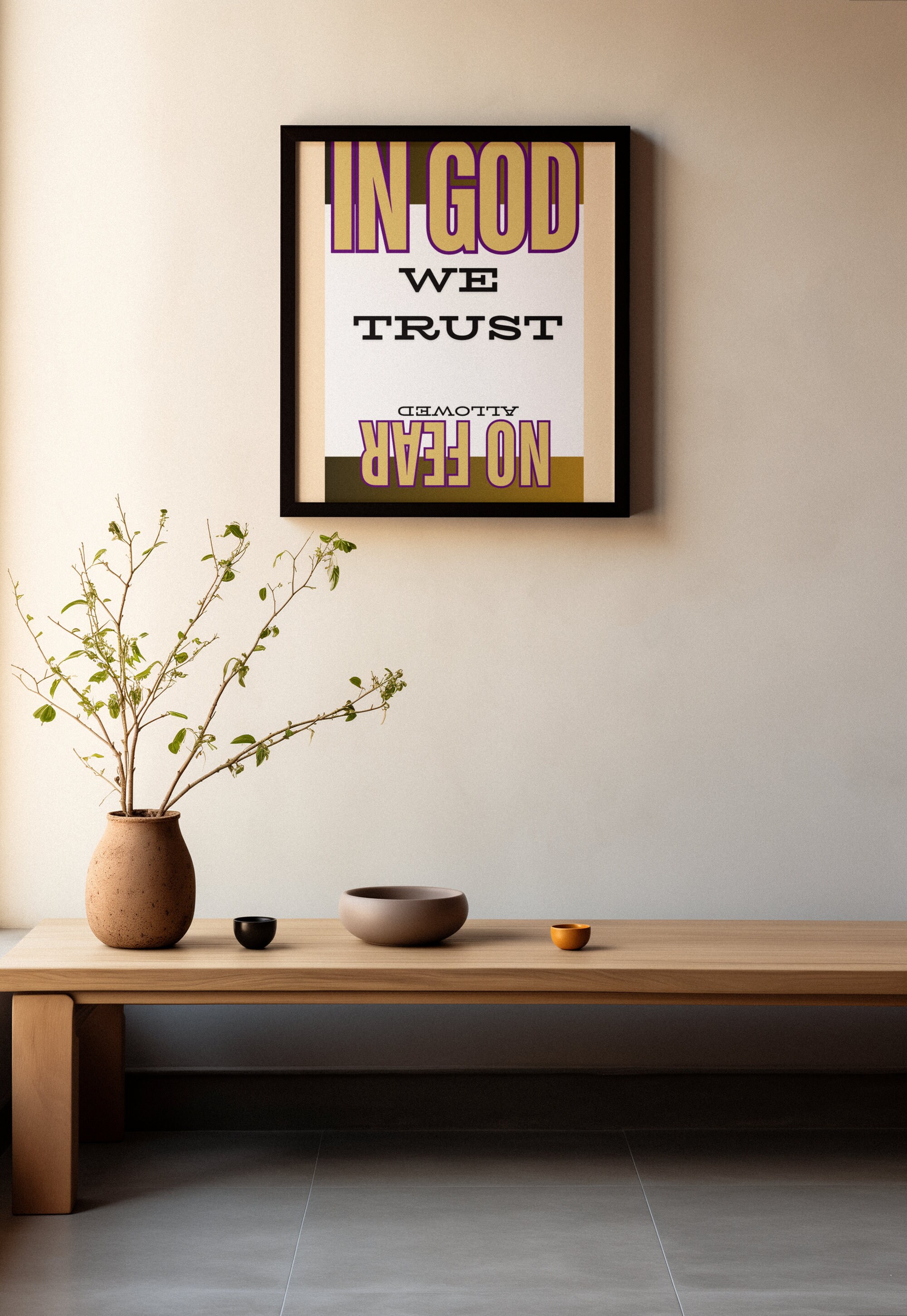 Do Not Fear Wall Art, I Trust God Wall Art, Proverbs 3:4-5 Wall Art ...