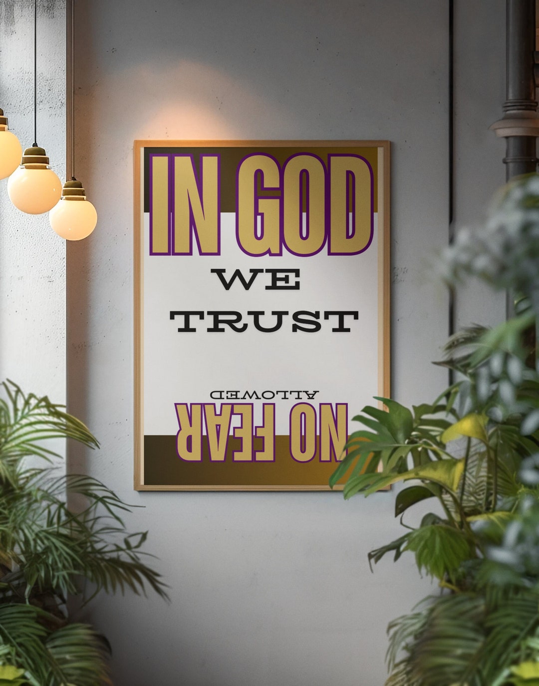 Do Not Fear Wall Art, I Trust God Wall Art, Proverbs 3:4-5 Wall Art ...