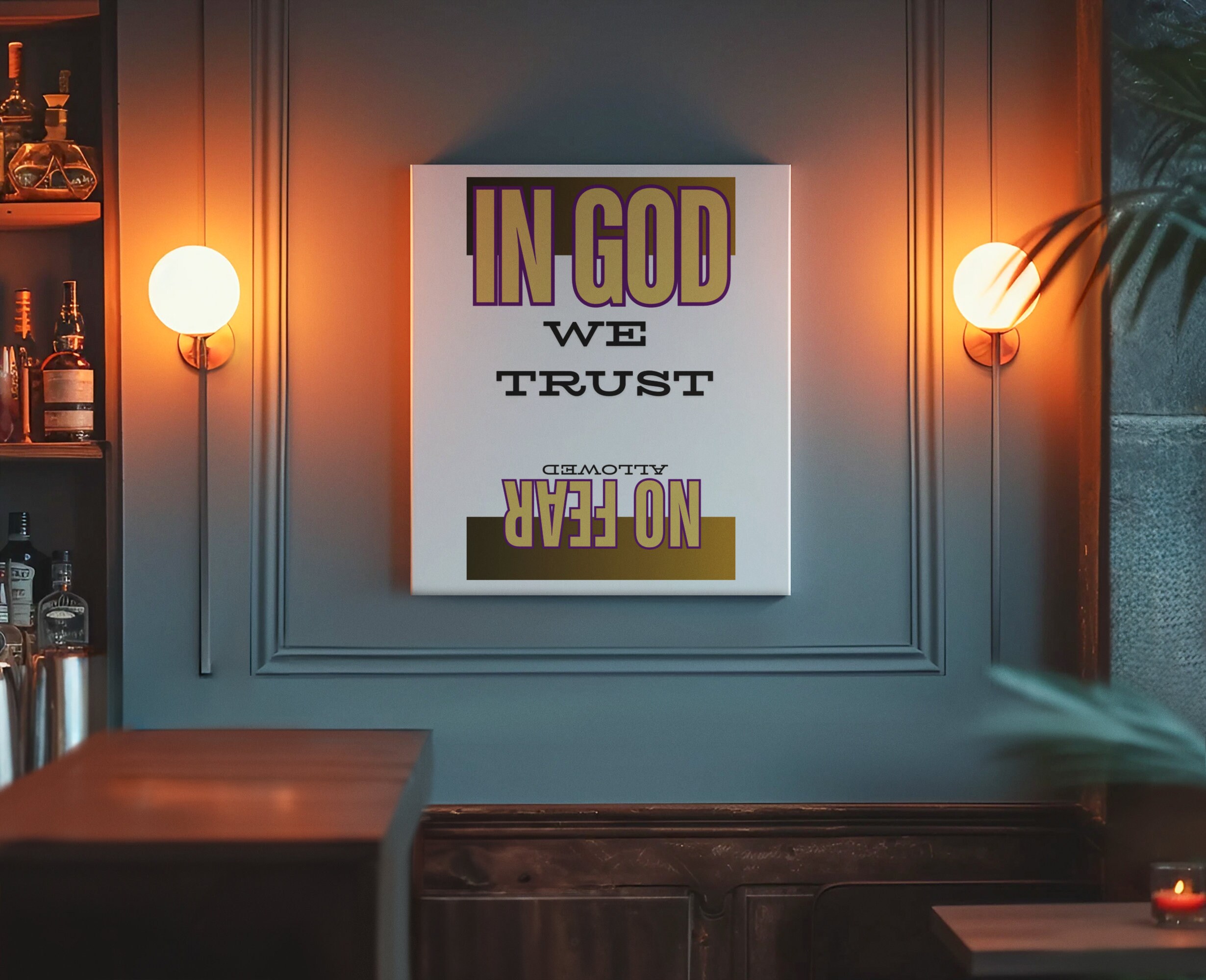 Do Not Fear Wall Art, I Trust God Wall Art, Proverbs 3:4-5 Wall Art ...
