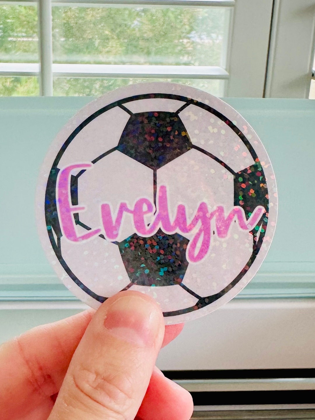 Soccer Ball Name Sticker Decal / Custom Name Decals Personalized Soccer ...