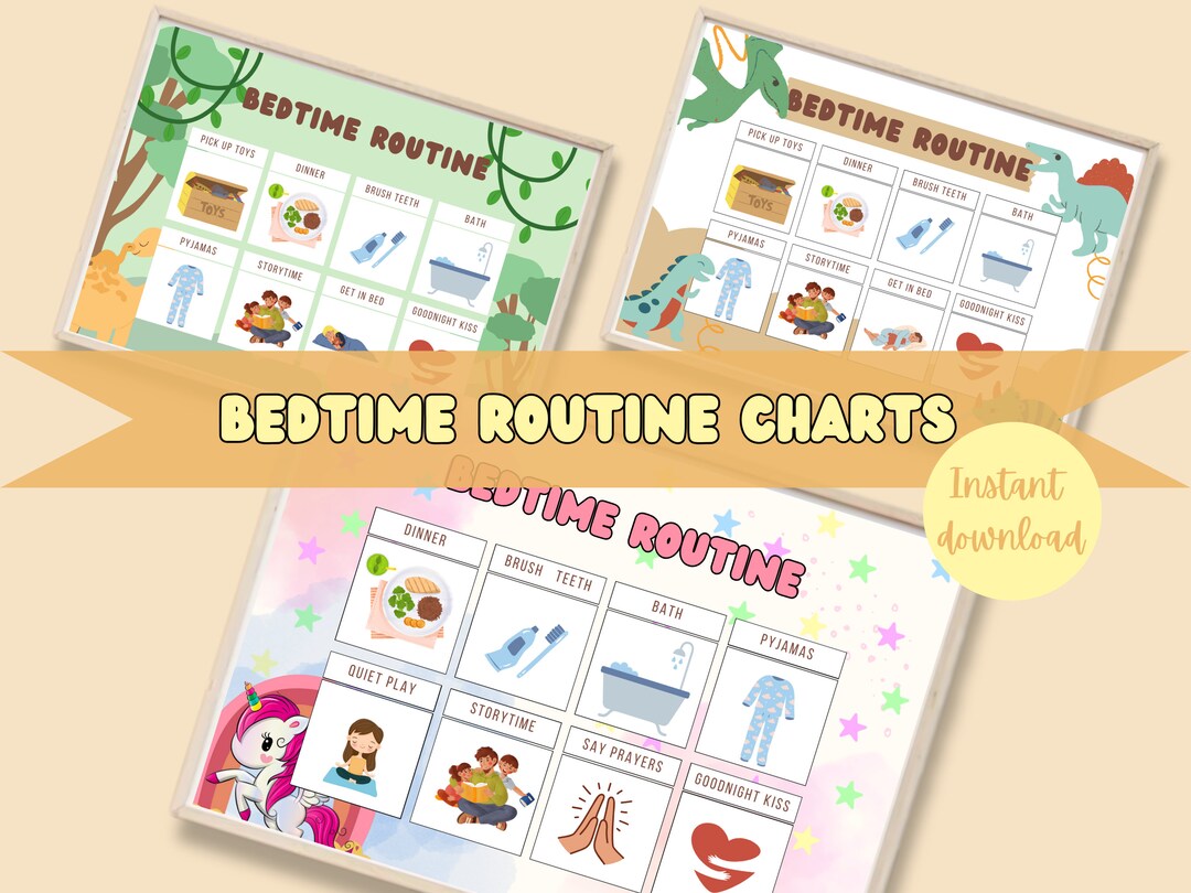 Custom Bedtime Routine Chart Toddler Evening Routine Chart - Etsy