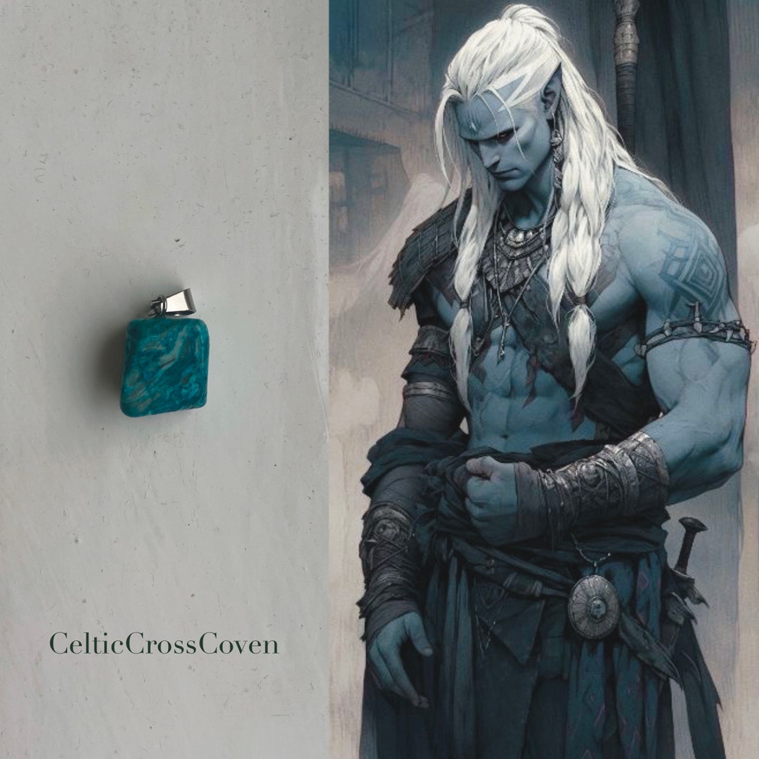 Drow Elf Warrior Living Entity | Spirit Necklace | Soul Bond - Etsy UK